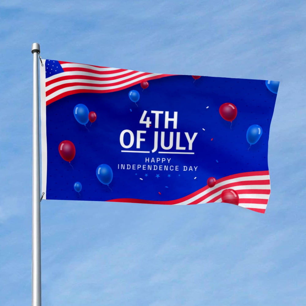 Cayyon Independence Day July 4th Flags 3x5 Flag Banner with 2 Brass ...