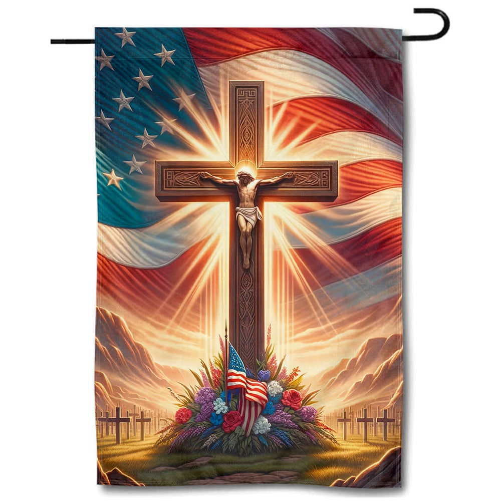 Cayyon Jesus Flags 12 x 18 Double Sided, (Jesus Cross Garden Flag ...