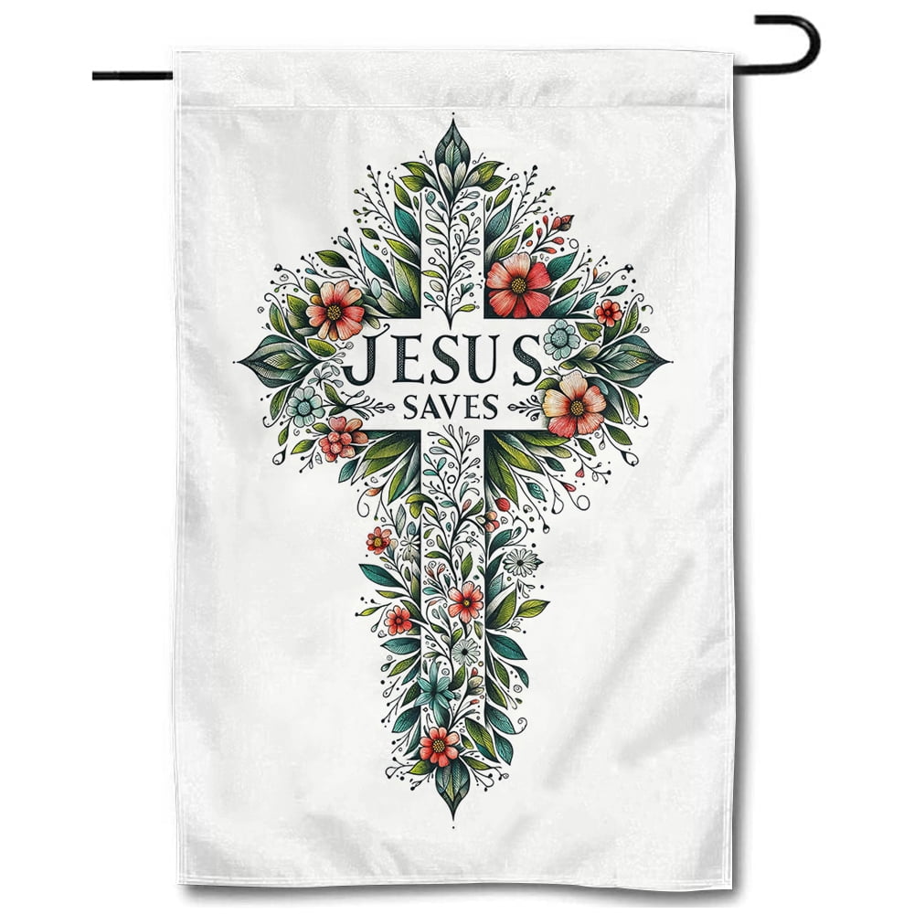 Cayyon Jesus Flags 12 x 18 Double Sided, (Jesus Saves Garden Flag ...