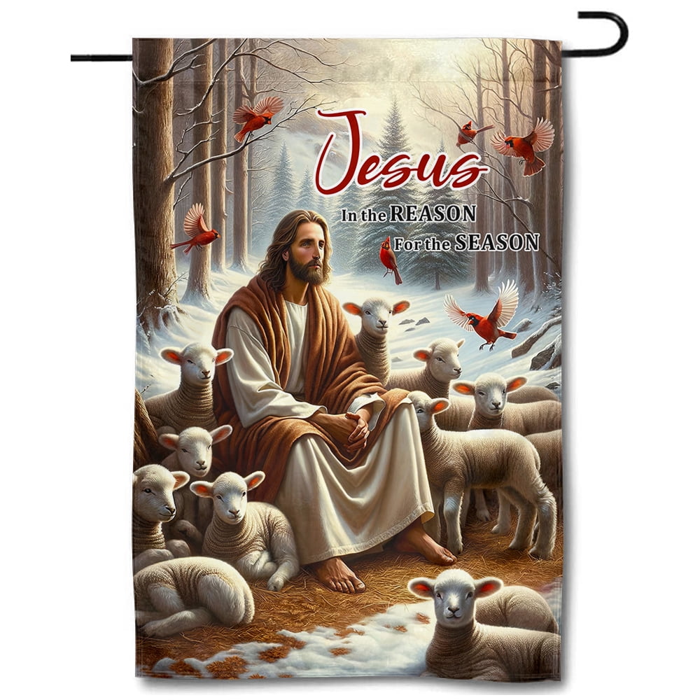 Cayyon Jesus Flags 12 x 18 Double Sided, (Jesus in the Reason for the ...