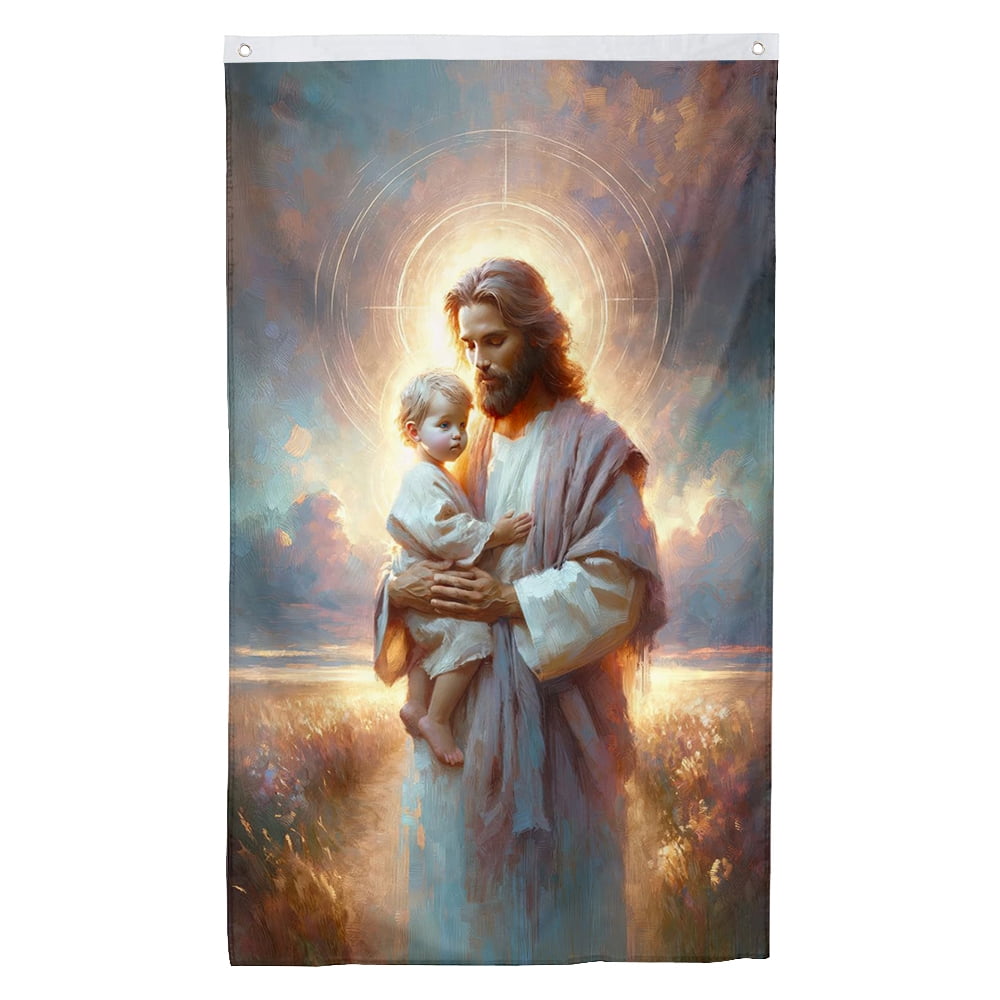 Cayyon Jesus Flags 3x5 (Jesus Baby Flag Banner) Jesus Flag Banner with ...