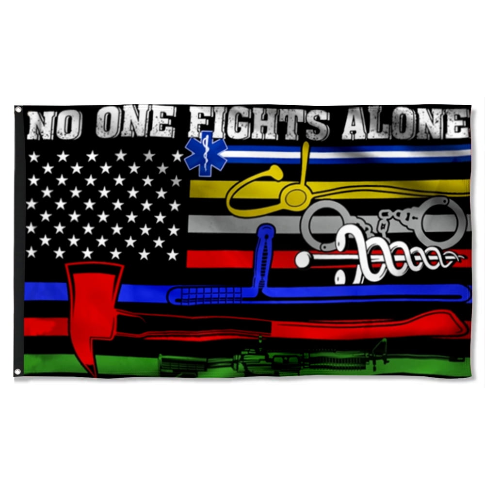 Cayyon No One Fights Alone Flag Corrections Dispatch EMS Nurse ...