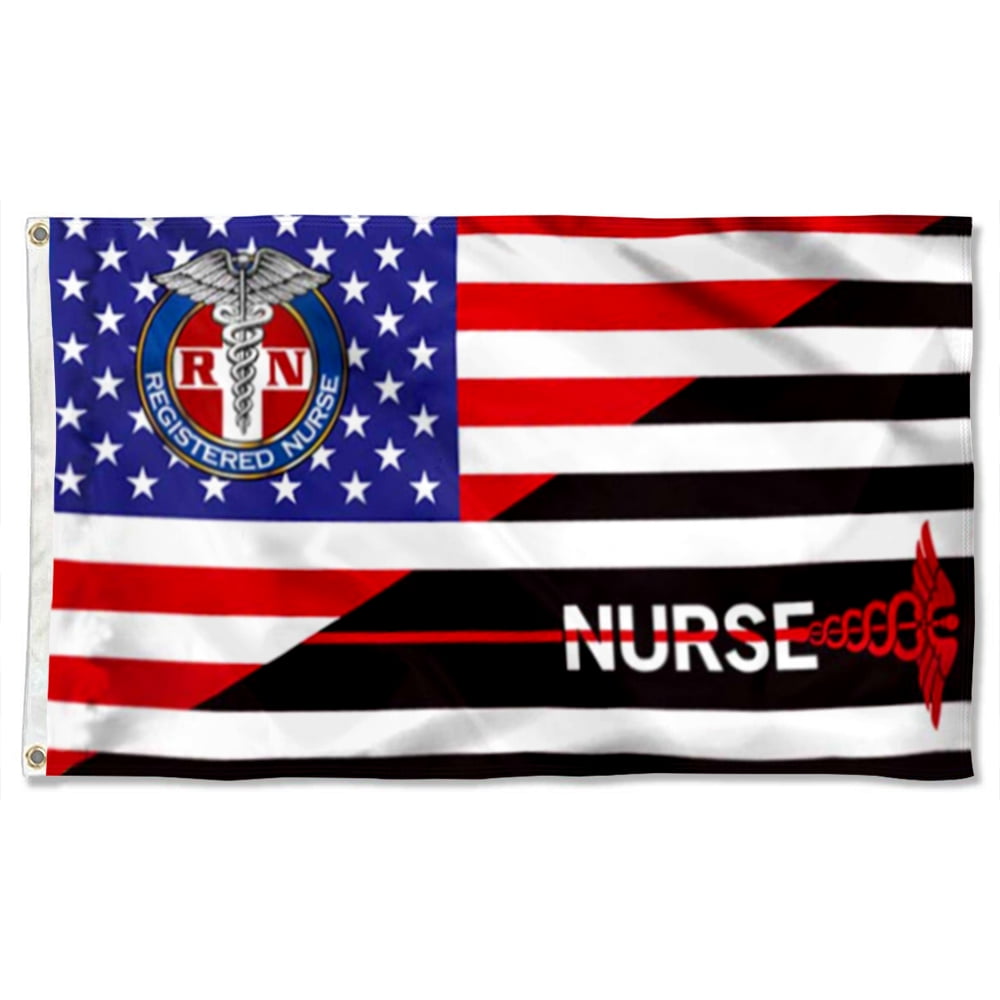 Cayyon Nurse RN American Grommet Flag 3x5Feet Banner with 2 Brass ...