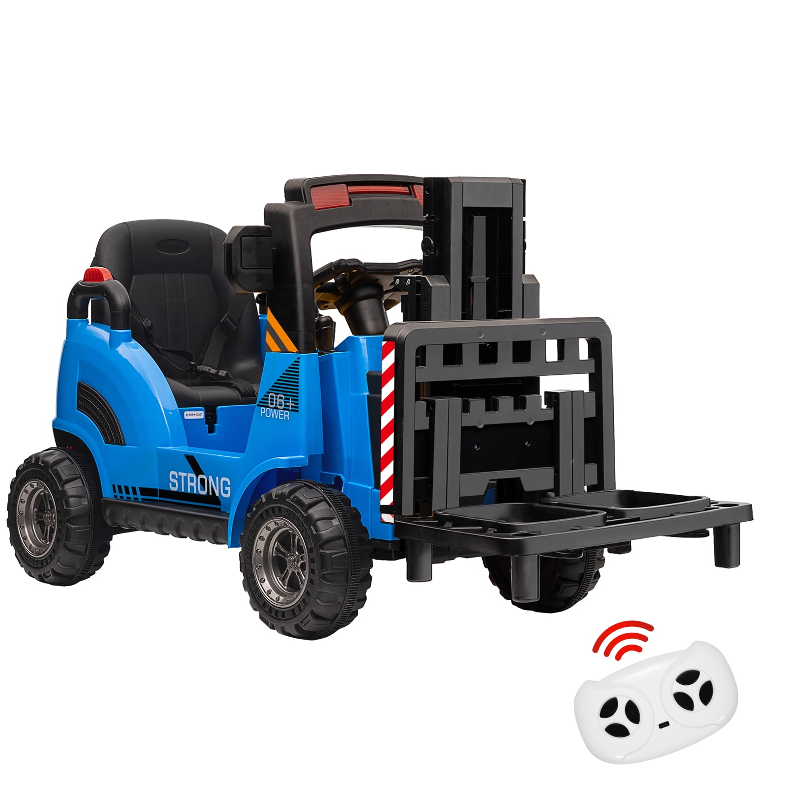 CazToi 12V Kids Forklift Car Ride on Toy with Tent with 2 Speeds ...