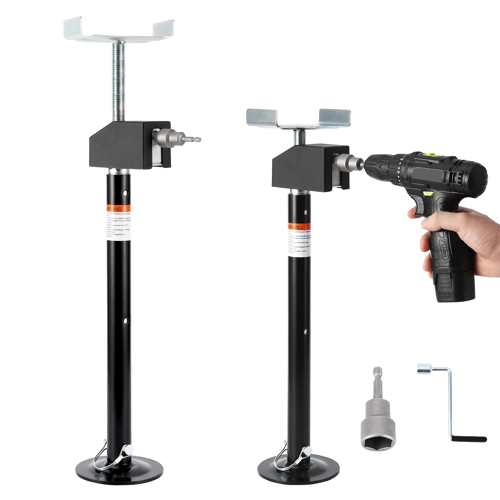 CazToi 2 Pack 5000LB Heavy-Duty RV Stabilizer Jacks Adjustable from 20 ...