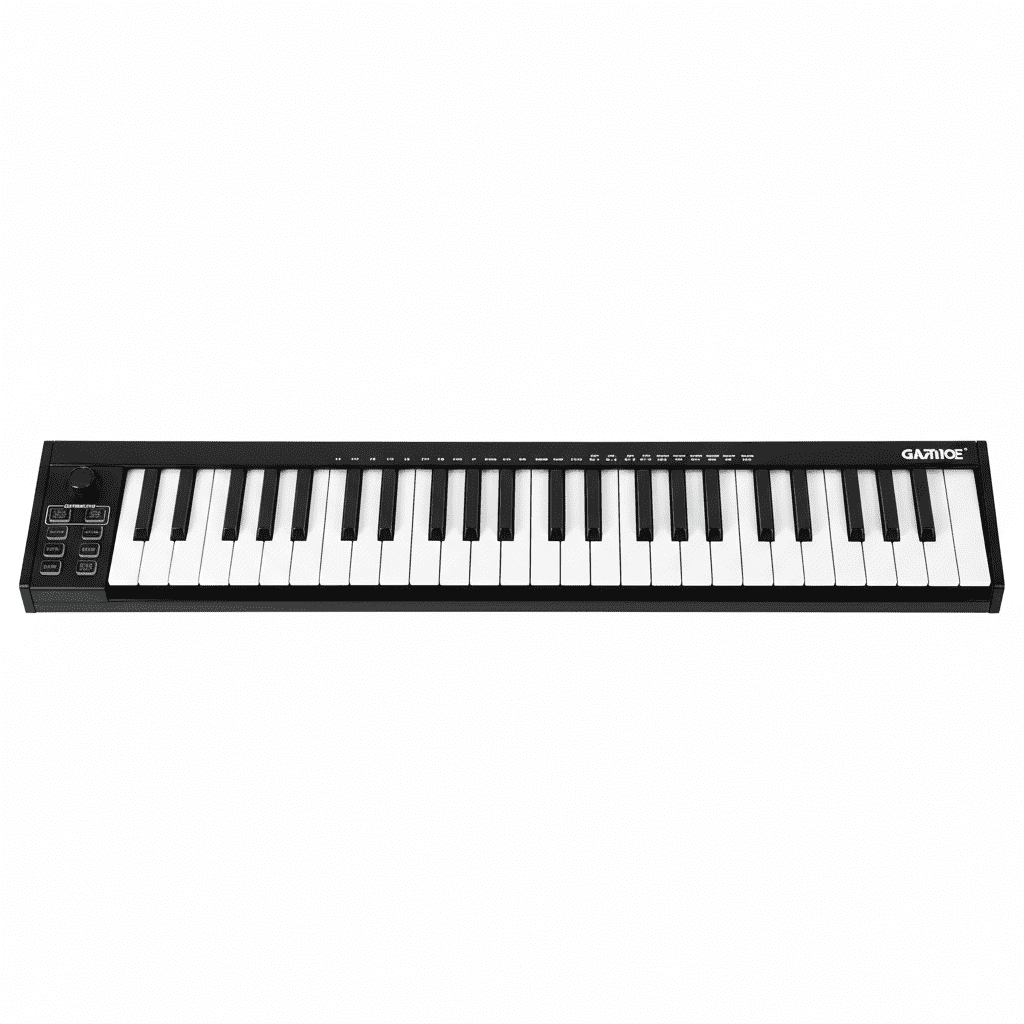CazToi 49-Key Semi-Weighted MIDI Keyboard Controller with Bluetooth 8 ...
