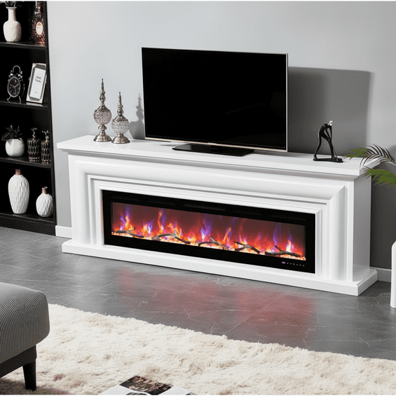 CazToi 60" Smart Built-In Electric Fireplace with Alexa Voice & 12 ...