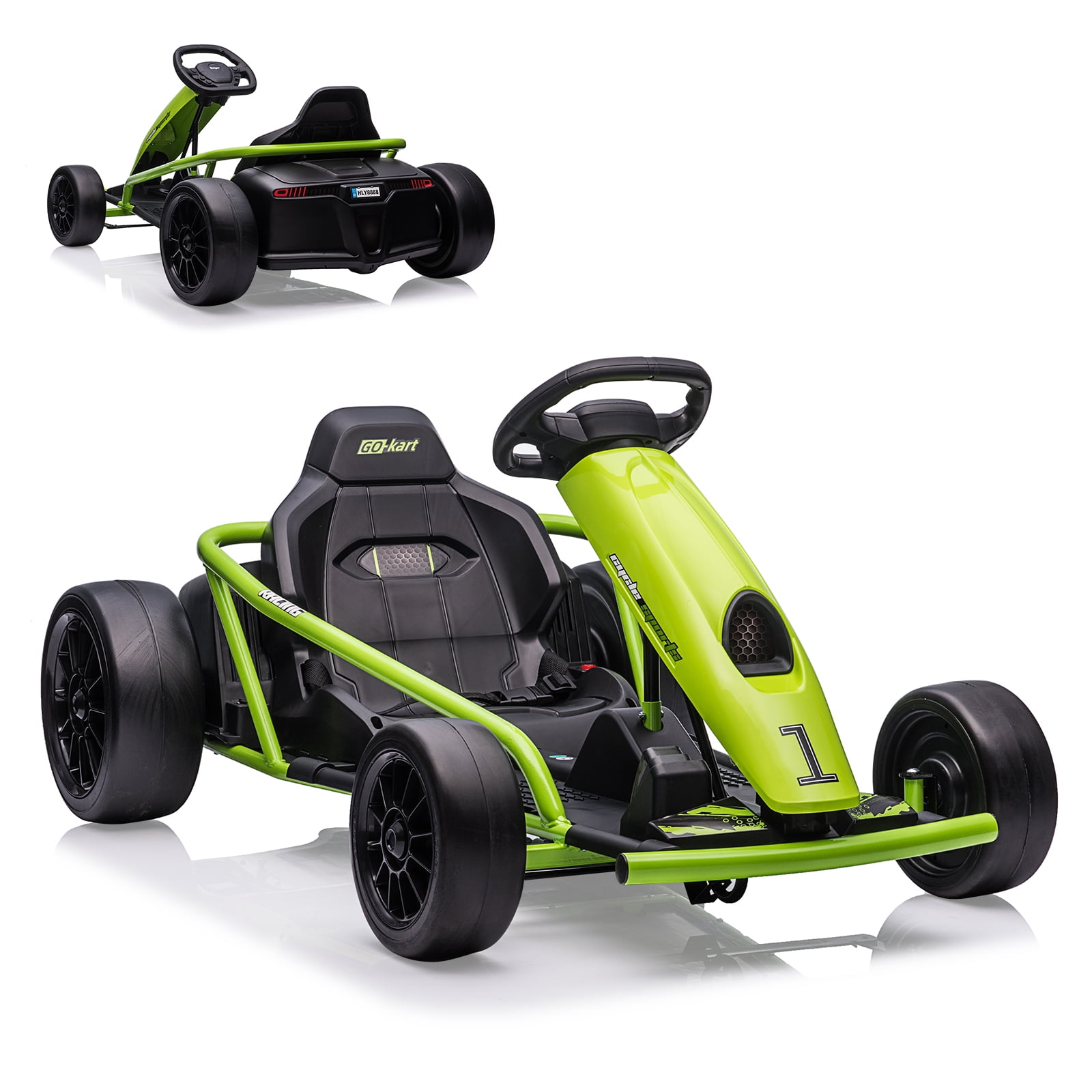 CazToi 8mph Kids Electric Go-Kart 24V Drift Kart with Dual 300W ...