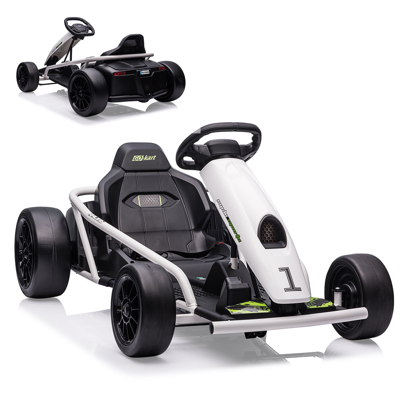 CazToi 8mph Kids Electric Go-Kart 24V Drift Kart with Dual 300W ...