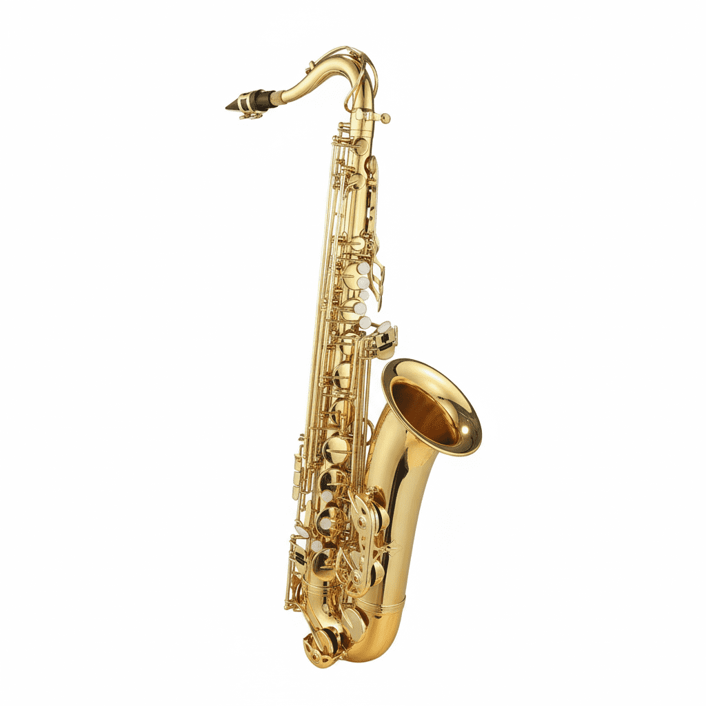 CazToi AS200 Bb Tenor Saxophone Gold Lacquer with Mouthpiece Case Stand ...