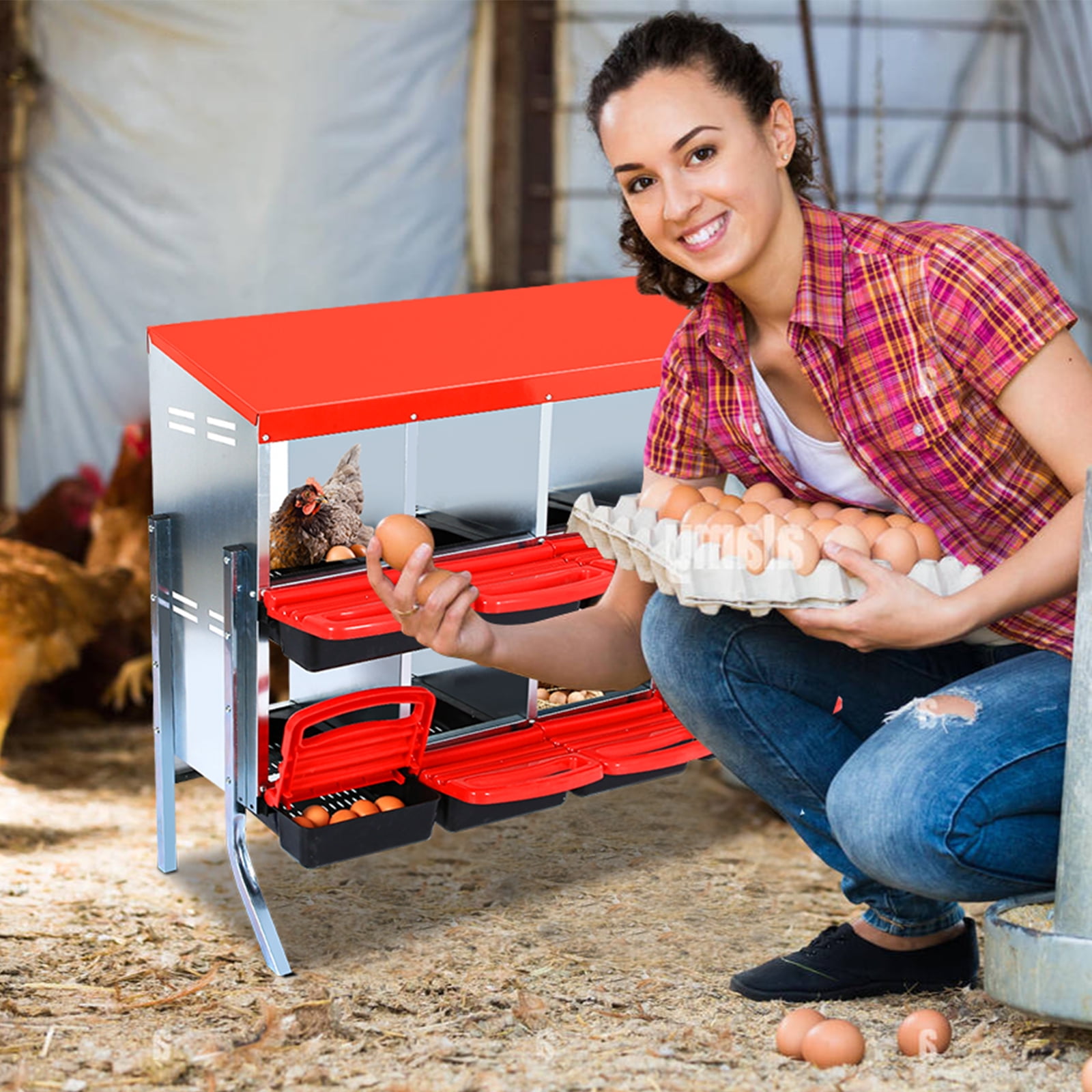 CazToi Chicken Nesting Boxes 8/10 Compartments Nesting Box for Chickens ...