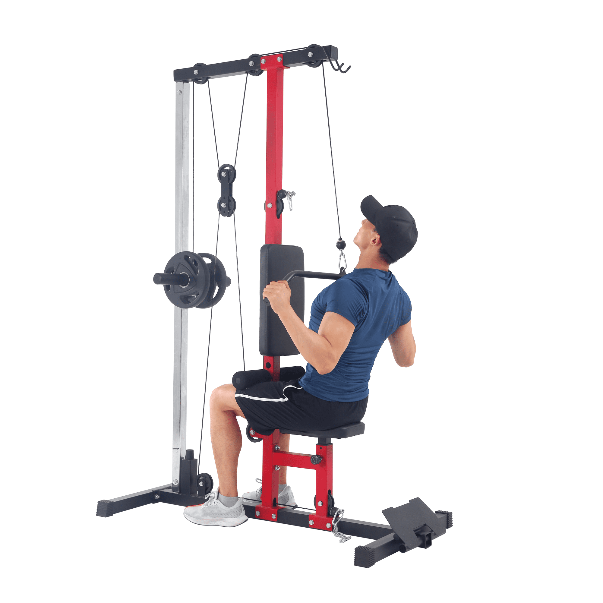 CazToi Heavy Duty LAT Row Cable Machine with High and Low Pulley ...