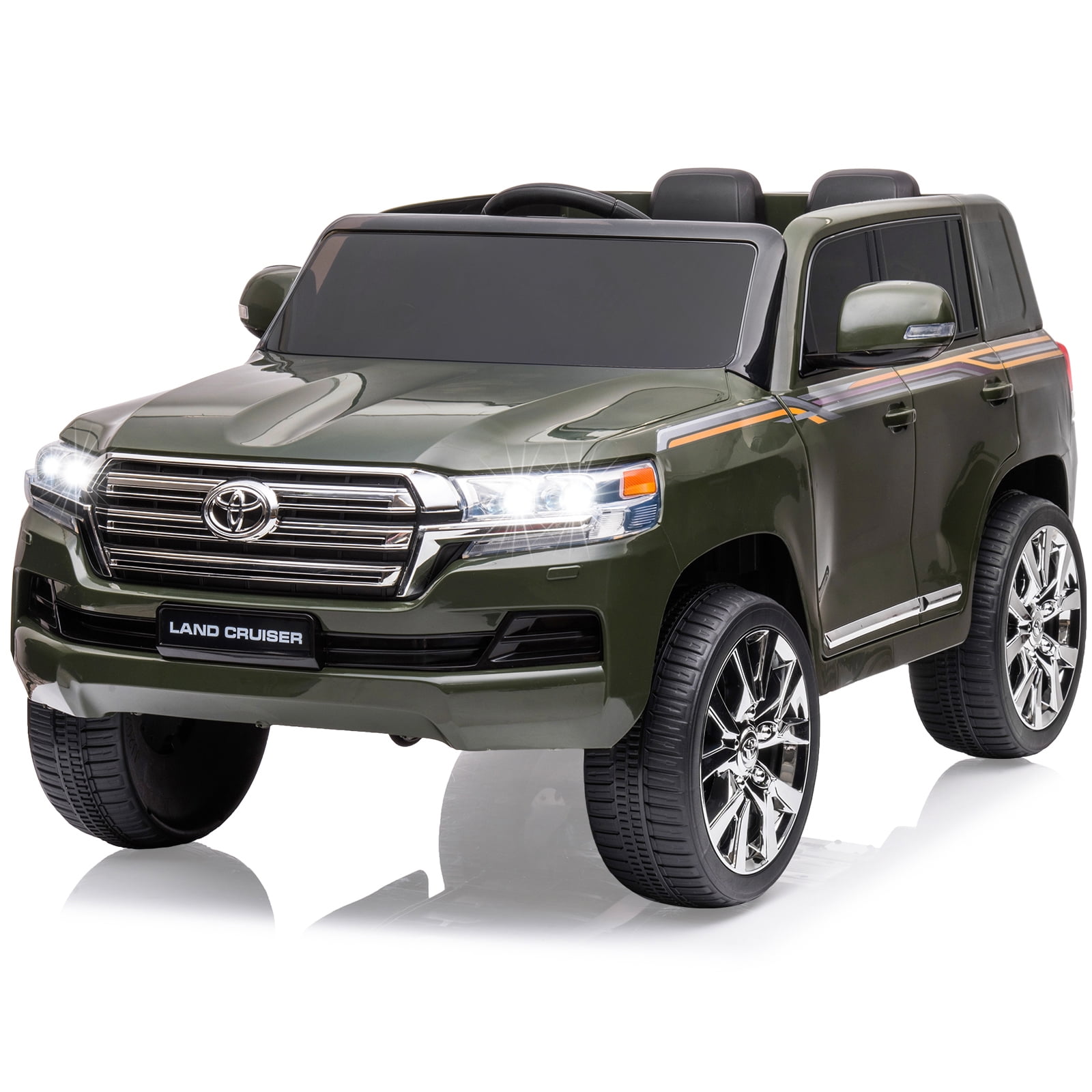 CazToi Kids 12V 2-Seater Ride On Car Licensed Toyota Land Cruiser ...
