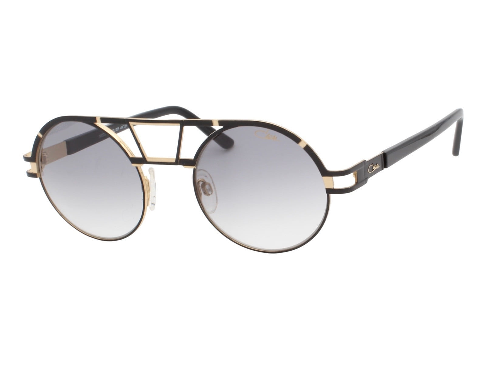 Cazal MOD 9080 001 Black Gold Round Gradient Men's Sunglasses 49-21-145 ...