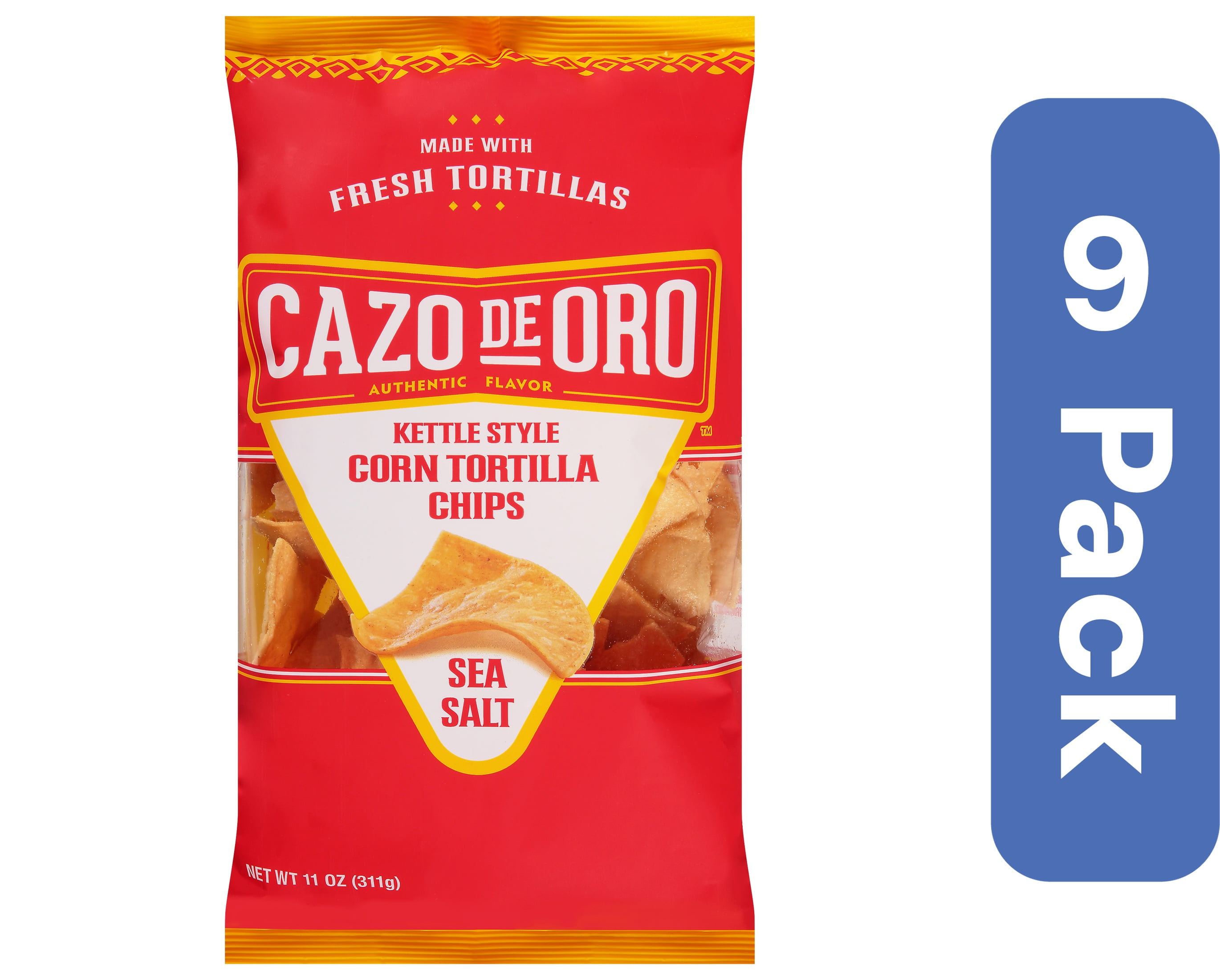 Cazo De Oro Original Tortilla Chips 11 oz (Pack Of 9) - Walmart.com