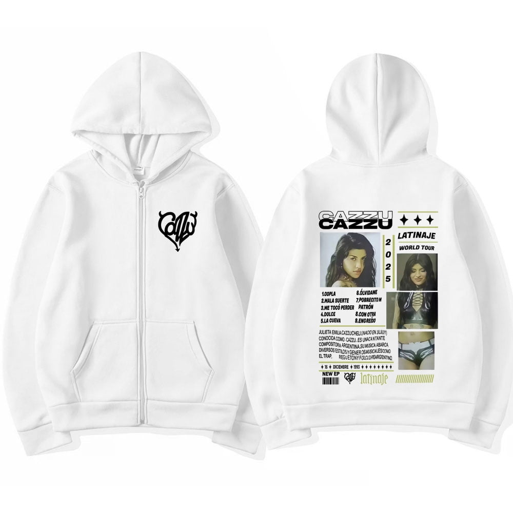 Cazzu Inspired Dark Symbol Zip-Up Hoodie - Unisex Oversized Gothic ...