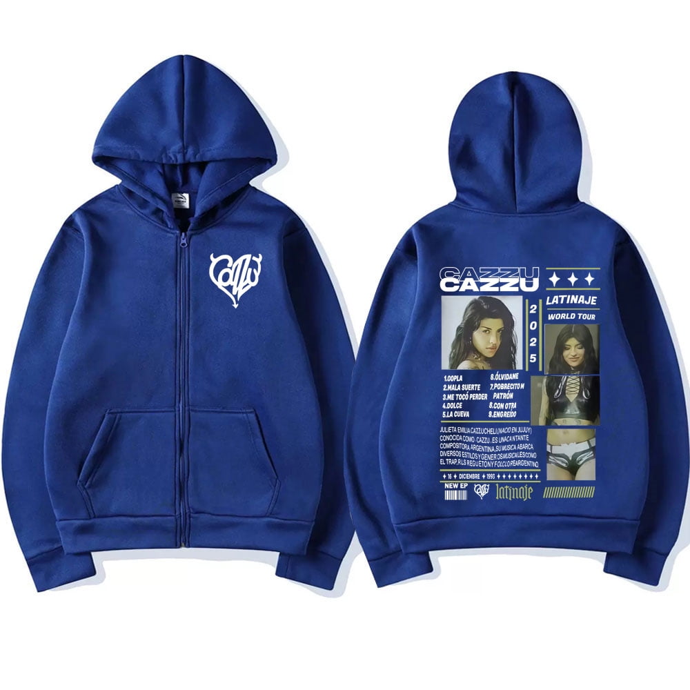 Cazzu Inspired Dark Symbol Zip-Up Hoodie - Unisex Oversized Gothic ...