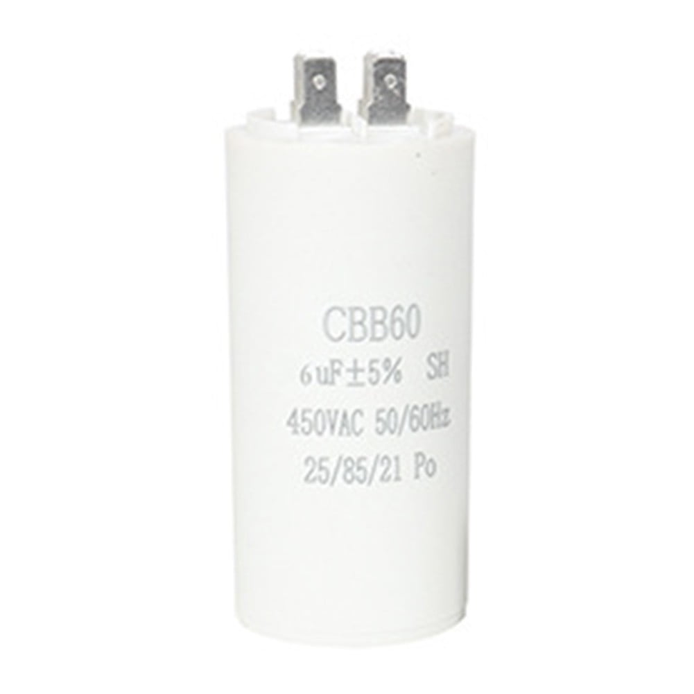 CBB60 Run Capacitor 450VAC 8uf with Wire Lead Run Round Capacitor for Motor - Walmart.com