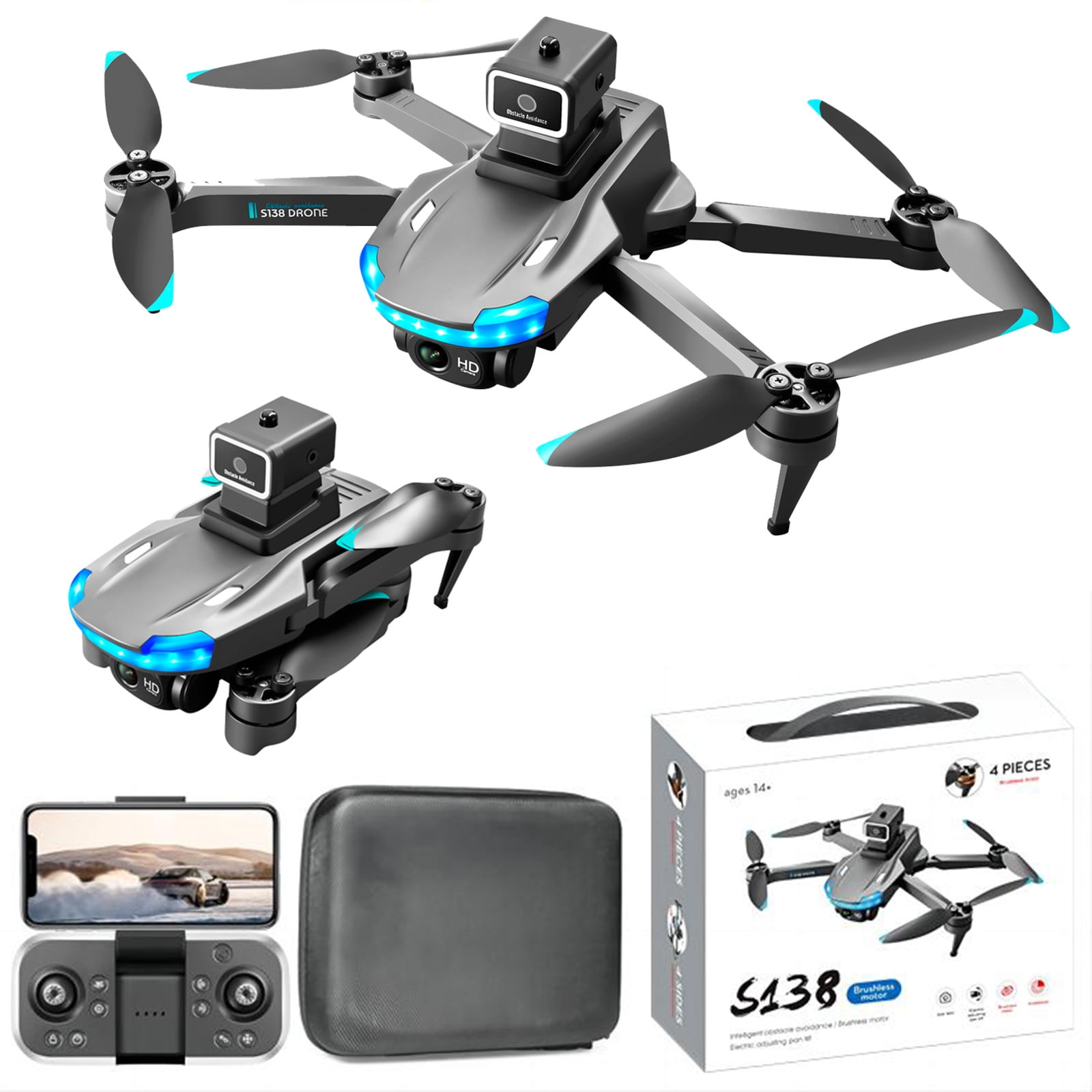 Cbcbtwo Drone, Dual-camera Folding GPS UAV 4K HD Aerial Photography ...