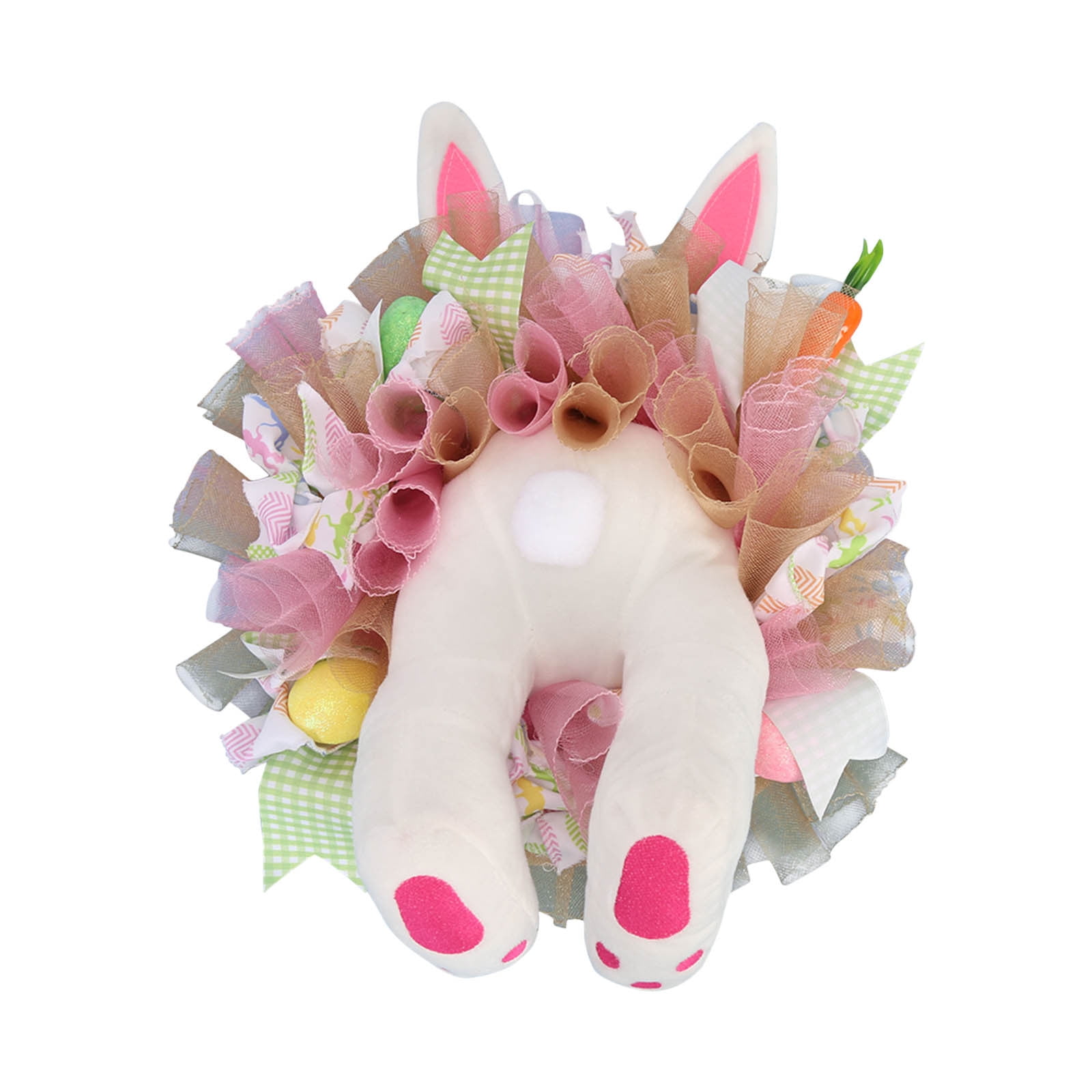 Cbcbtwo Easter Wreath, 13.8in Easter Decor Welcome Sign Bunny Wreath ...