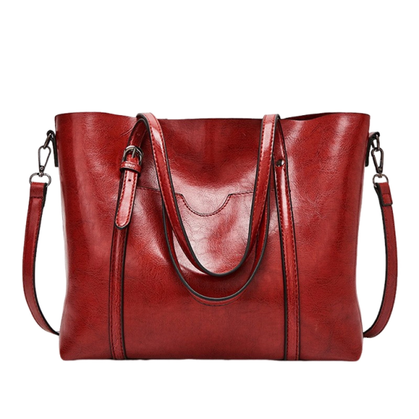 Cbcbtwo Oversize Tote Bag Oil Wax PU Leather Hand Tote Bag Women ...