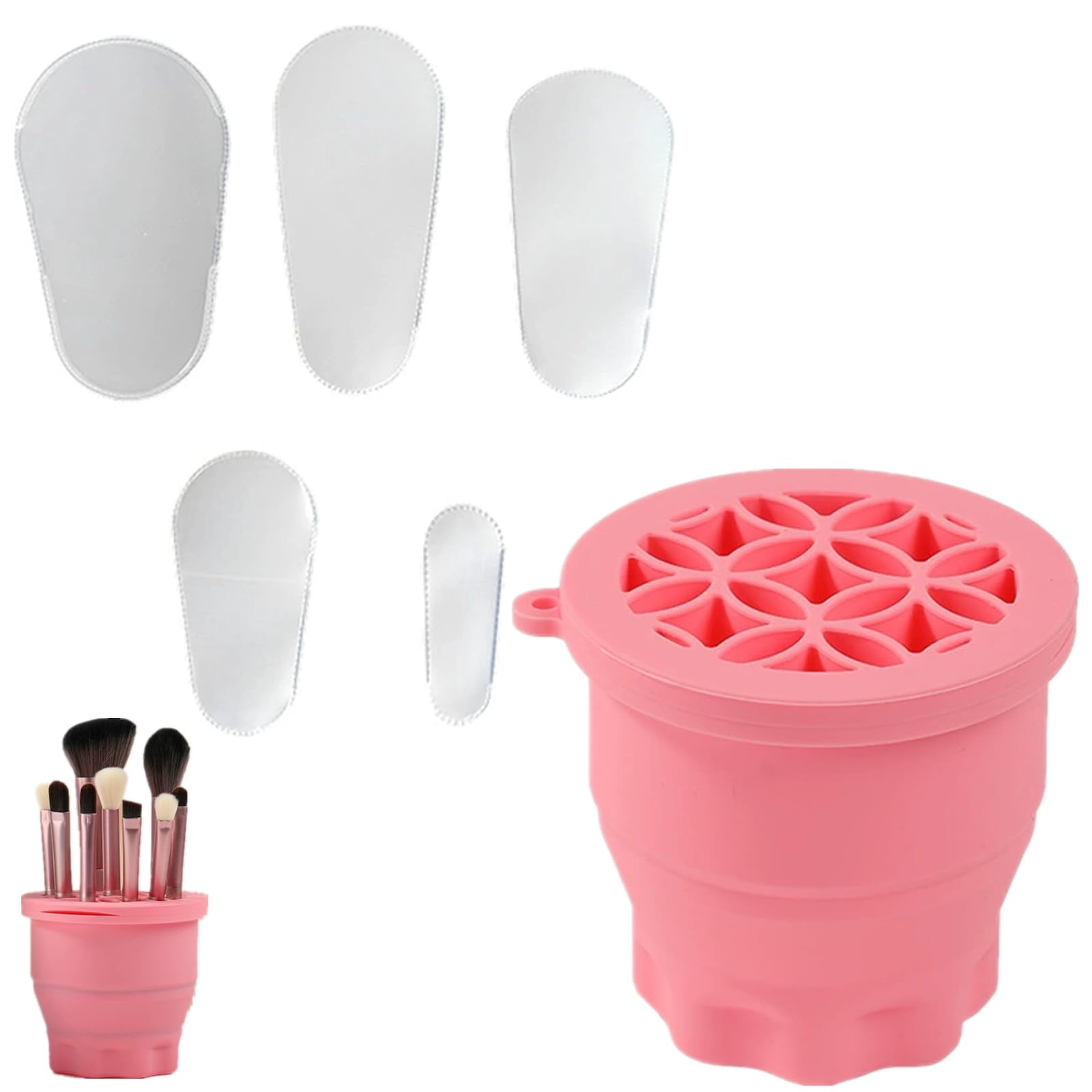 Cbhoktyue Makeup Brushes Cleaner TSF6 Mat with Storage Holder, In 1 ...