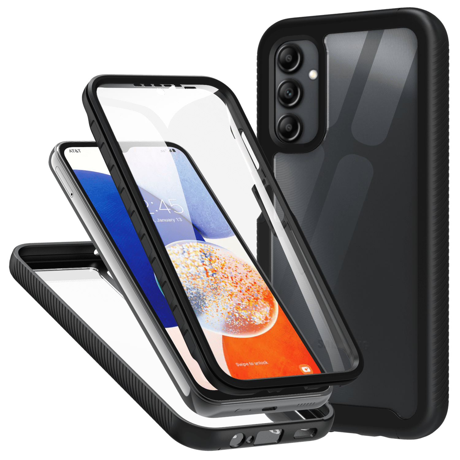 CBUS Heavy-Duty Cover Case for Samsung Galaxy S23 FE with Built-in Screen Protector - Black ...