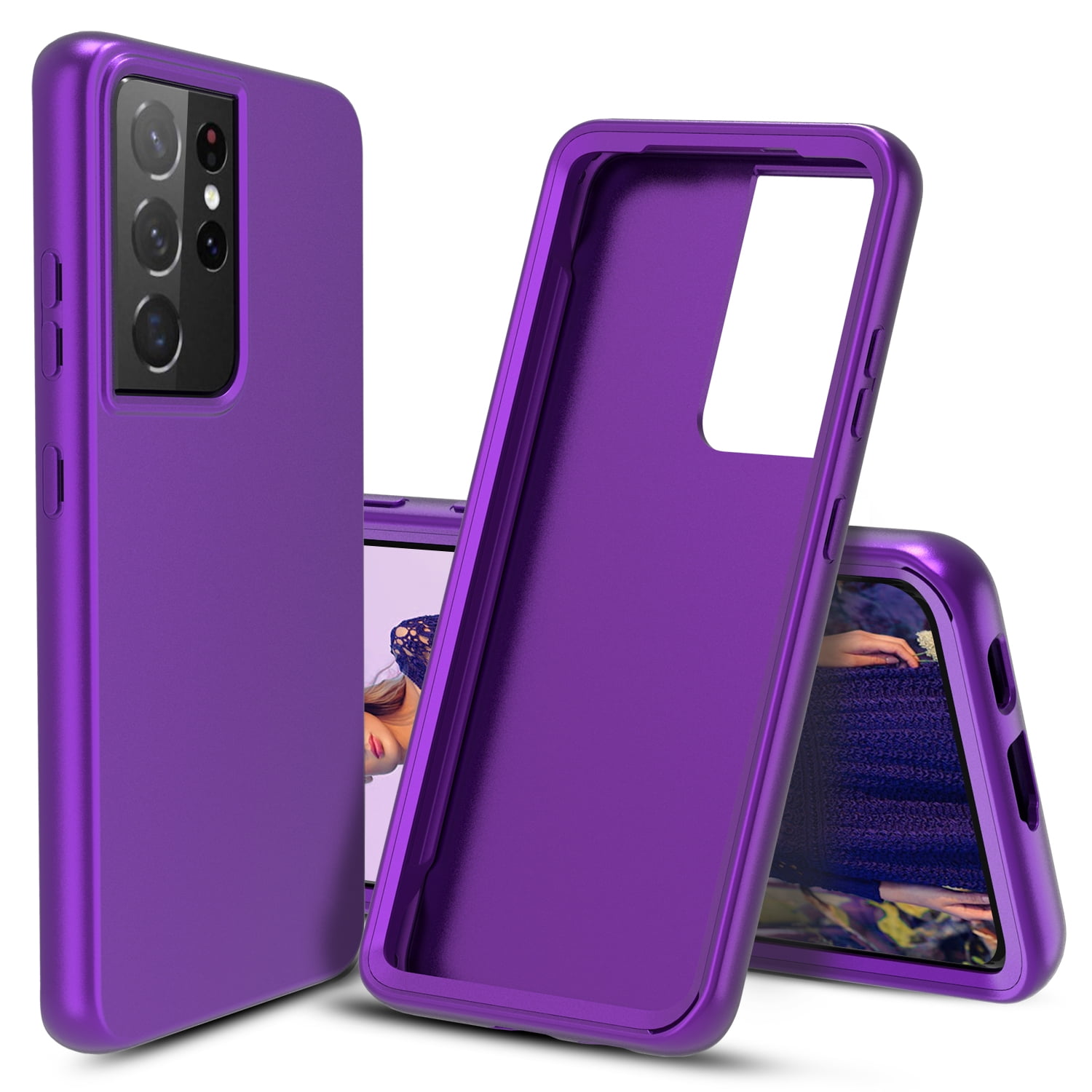 Cbus Wireless Hybrid Silicone Phone Case for Samsung Galaxy S21 Ultra ...