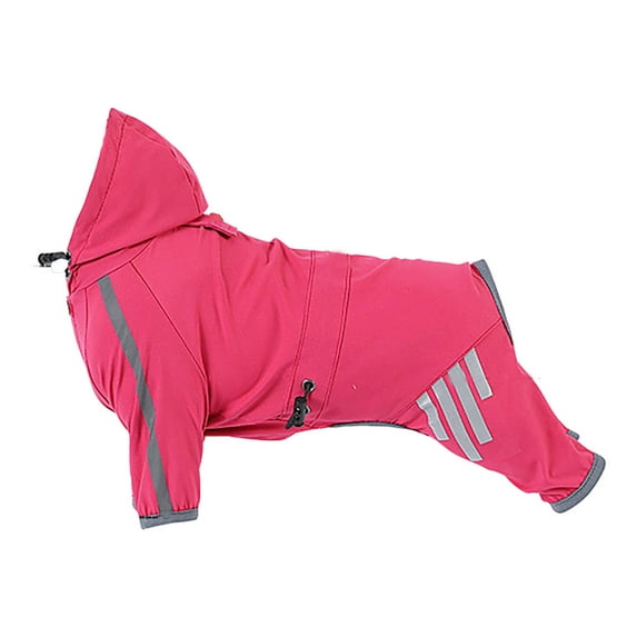 Cbzote All Weather Dog Raincoat Outdoor Walking Pet Wear with Leash ...