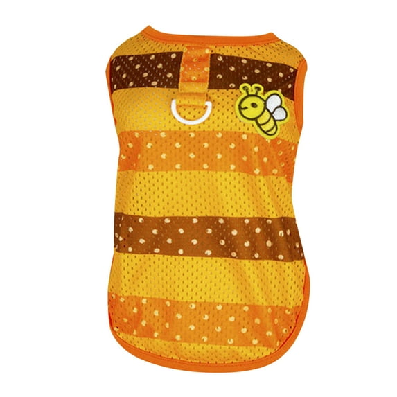 Cbzote Breathable Mesh Vest with Leash Ring Soft Striped Pullover Pet ...