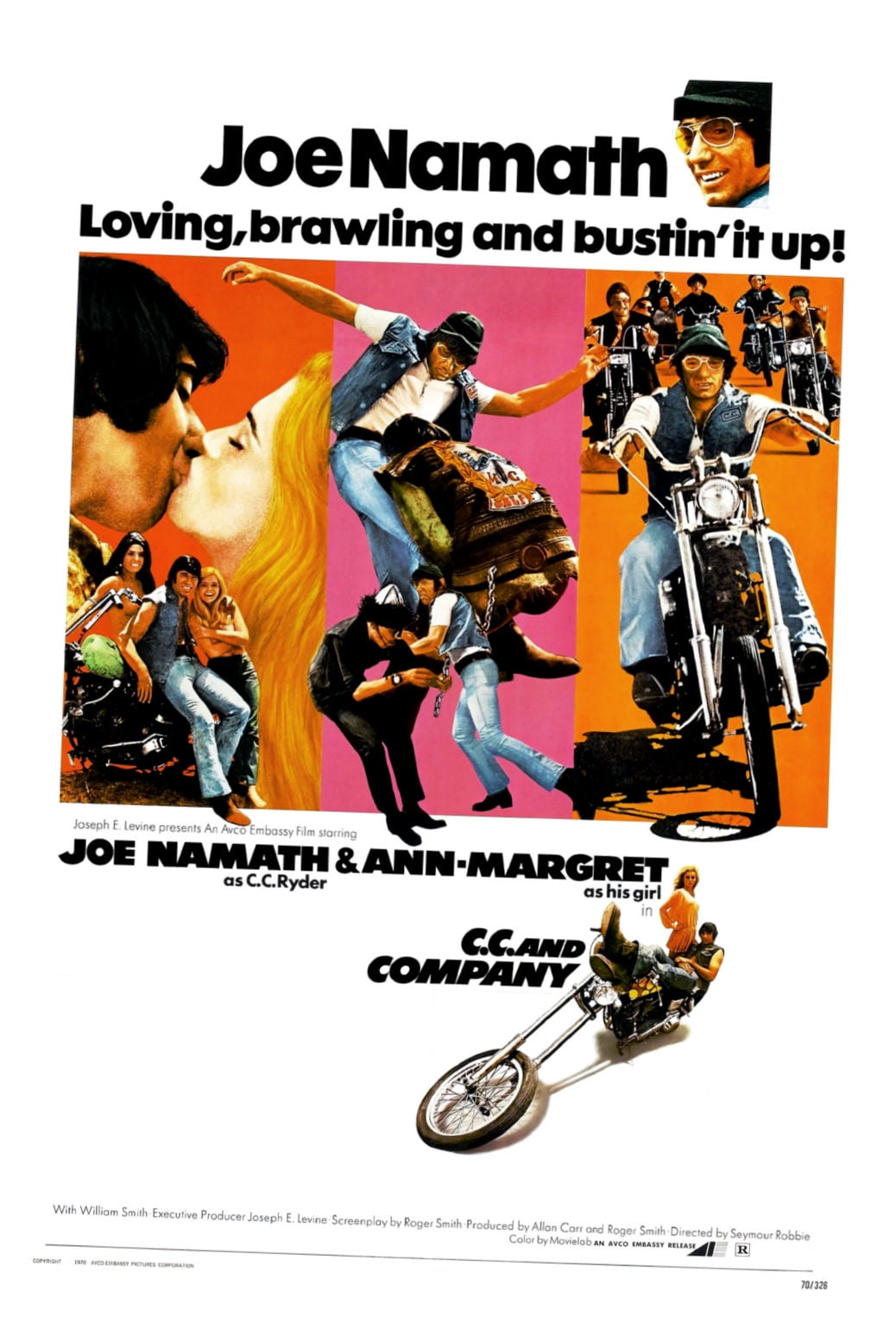 Cc And Company Joe Namath Movie Poster 12x16 Print on Metal Sign 12in x ...