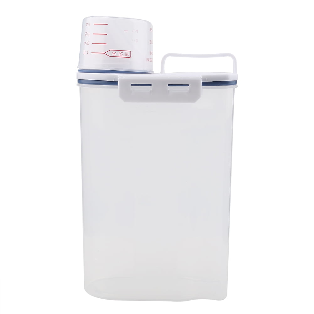 Cccanaooolceie 2L Portable Rice Storage Bin Kitchen Plastic Cereal ...