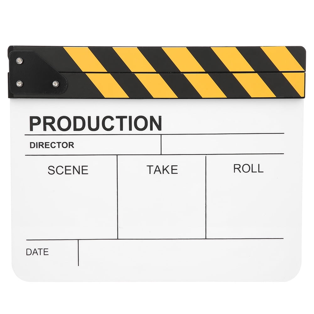Cccanaooolceie 30x25CM Acrylic Clapperboard Director Movie Film BuiltIn ...