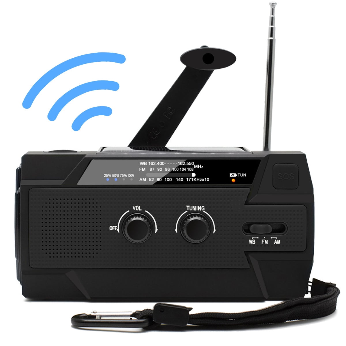 Cccanaooolceie AM/FM/NOAA Broadcast, Hand Crank Power Bank, Portable ...