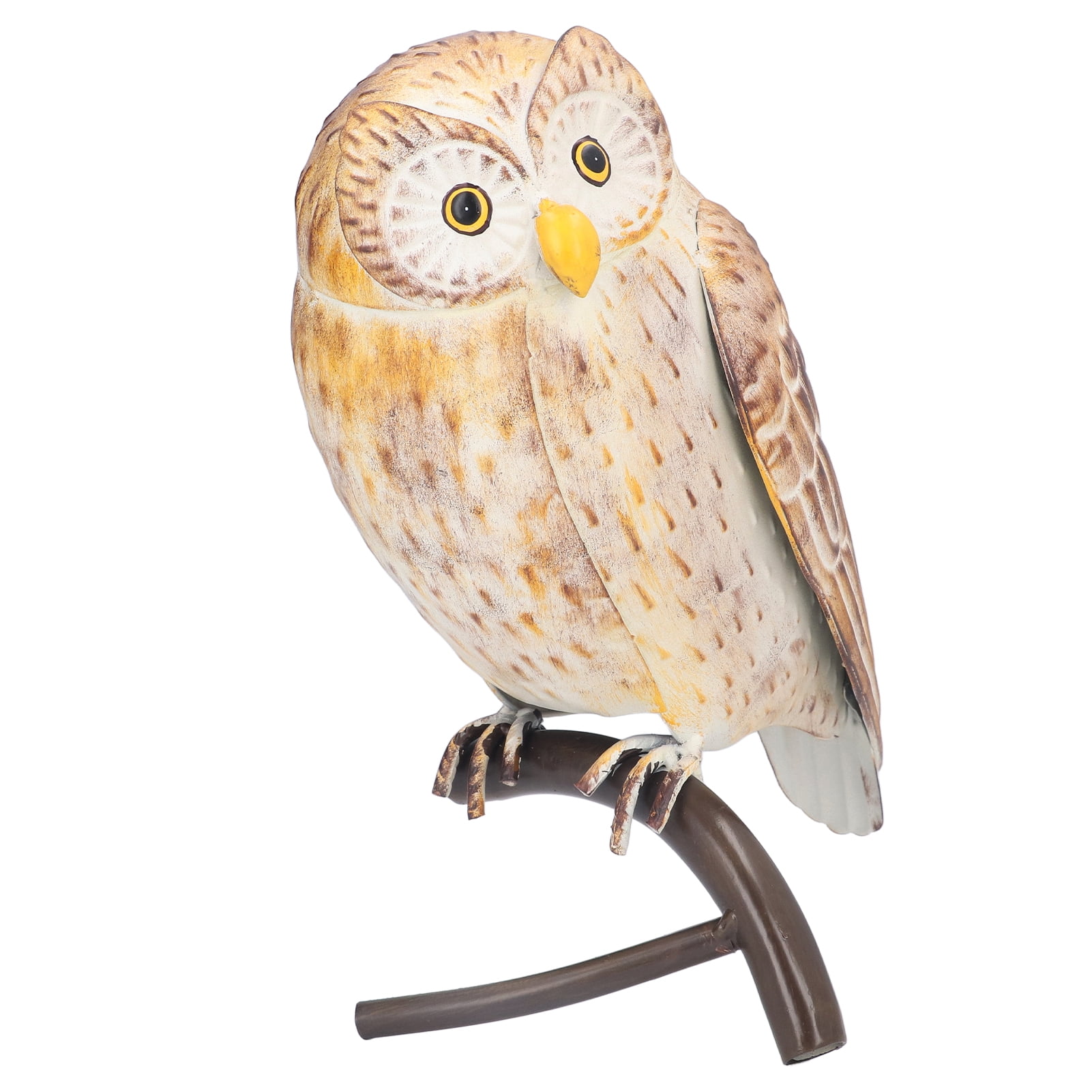 Cccanaooolceie Owl Sculpture Iron Lifelike Decorative Desk Owl Statue ...