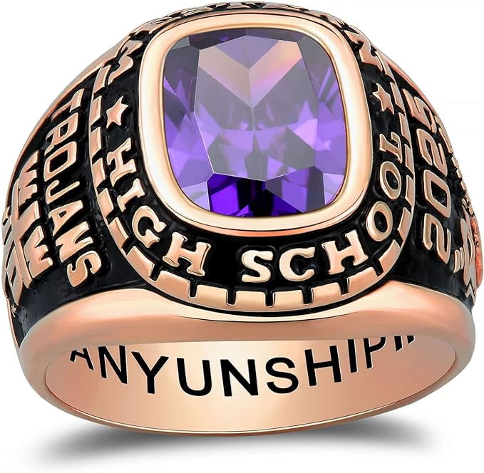 Cccjcinata sterling silver Graduation ring for men high school ...