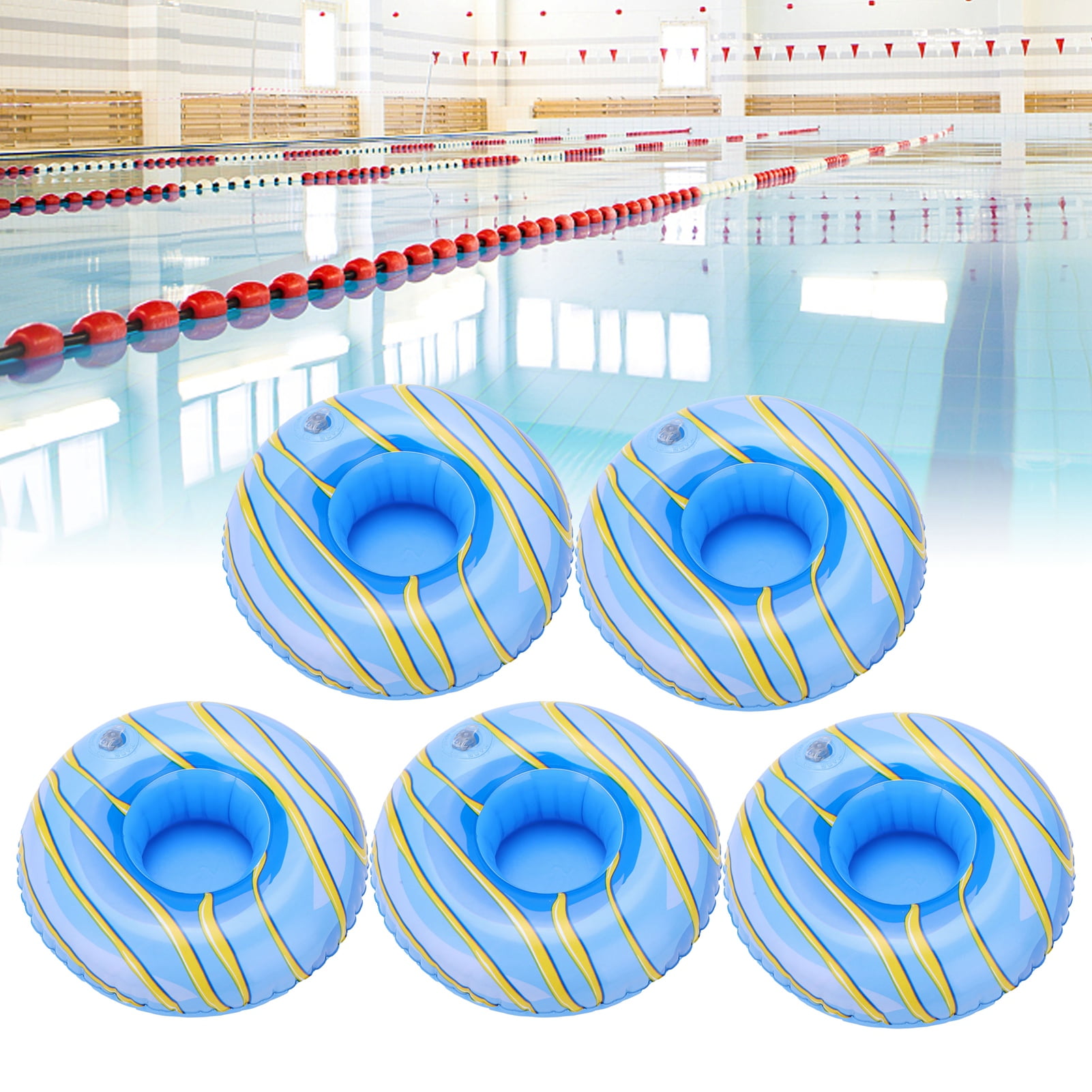 OTVIAP 10pcs Inflatable Drink Floats Holders PVC Floating Cup Holder ...