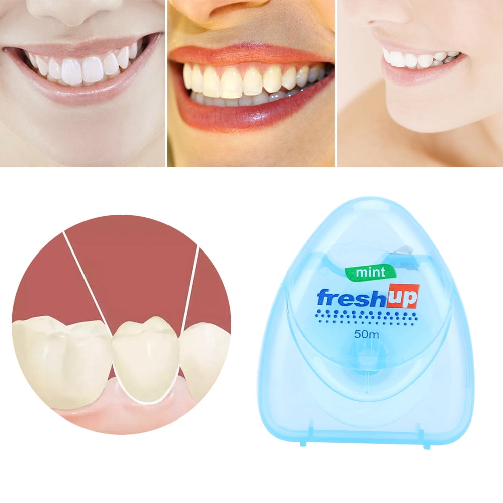 Tebru 50m Fine Dental Floss, Plaque Removal, Oral Hygiene Tool ...