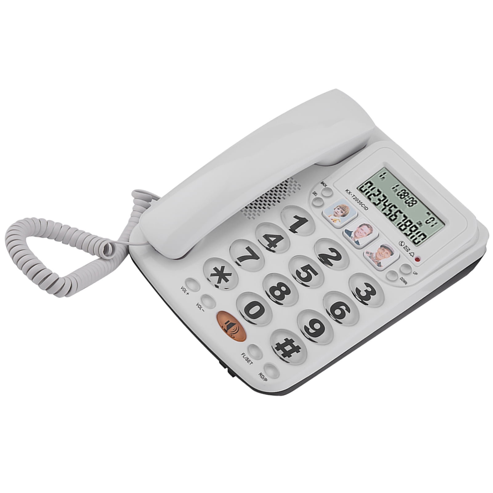2-Line Corded Phone with Speakerphone, Caller ID, and Answering Machine ...