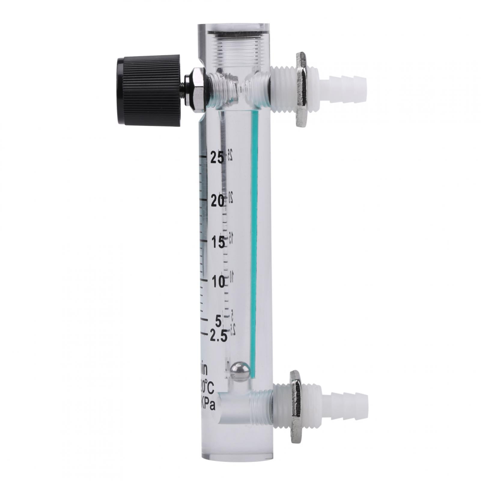 Ccdes Gas Flowmeter, -5 Flowmeter 2.5-25LPM Meter with Control Valve ...
