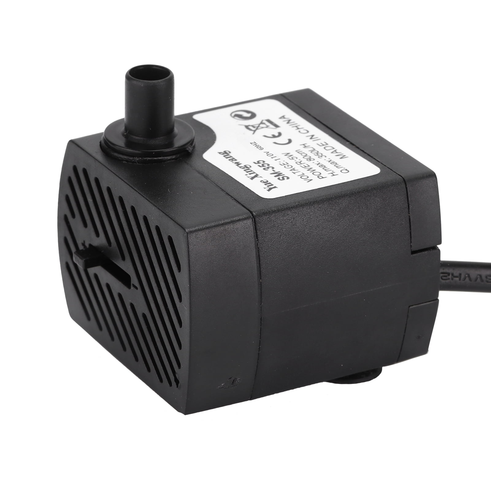 Ccdes Small Submersible Pump, 350L/H, Plastic, Quiet Design, Black ...