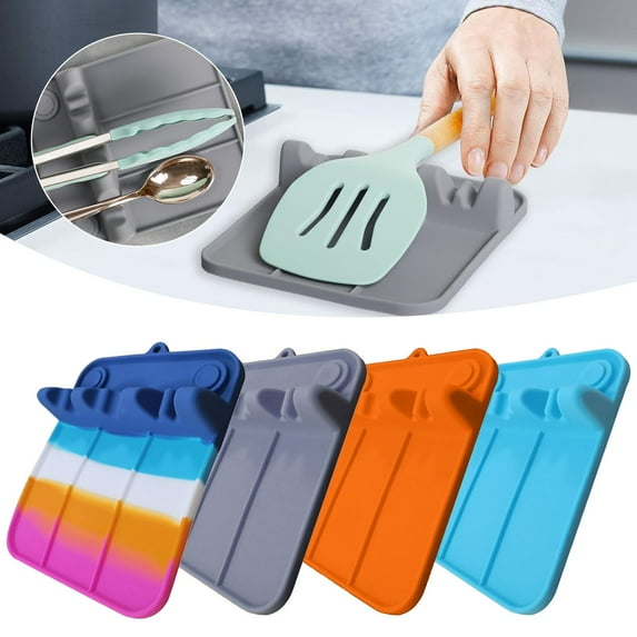 Ccgaton Store Kitchen Spoon Holder Suction Cup Spoon Rest Silicone ...