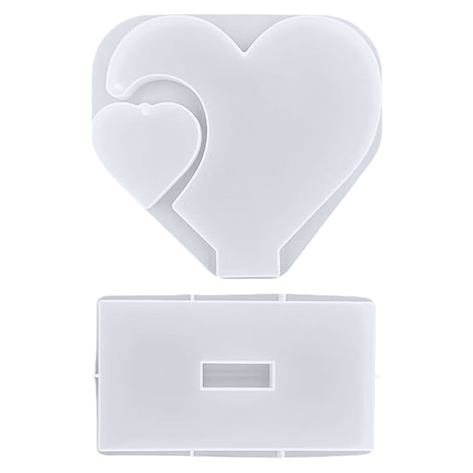 Ccgaton Store Photo Frame Resin Molds,Double Heart Shape Picture Frame ...