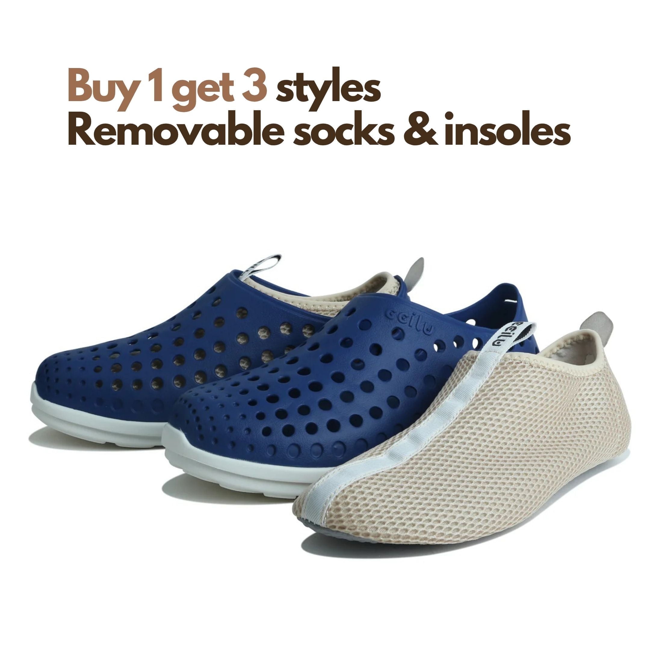 Ccilu Greenplax Fish Men Eco Friendly Clogs Water Shoes With Removable ...