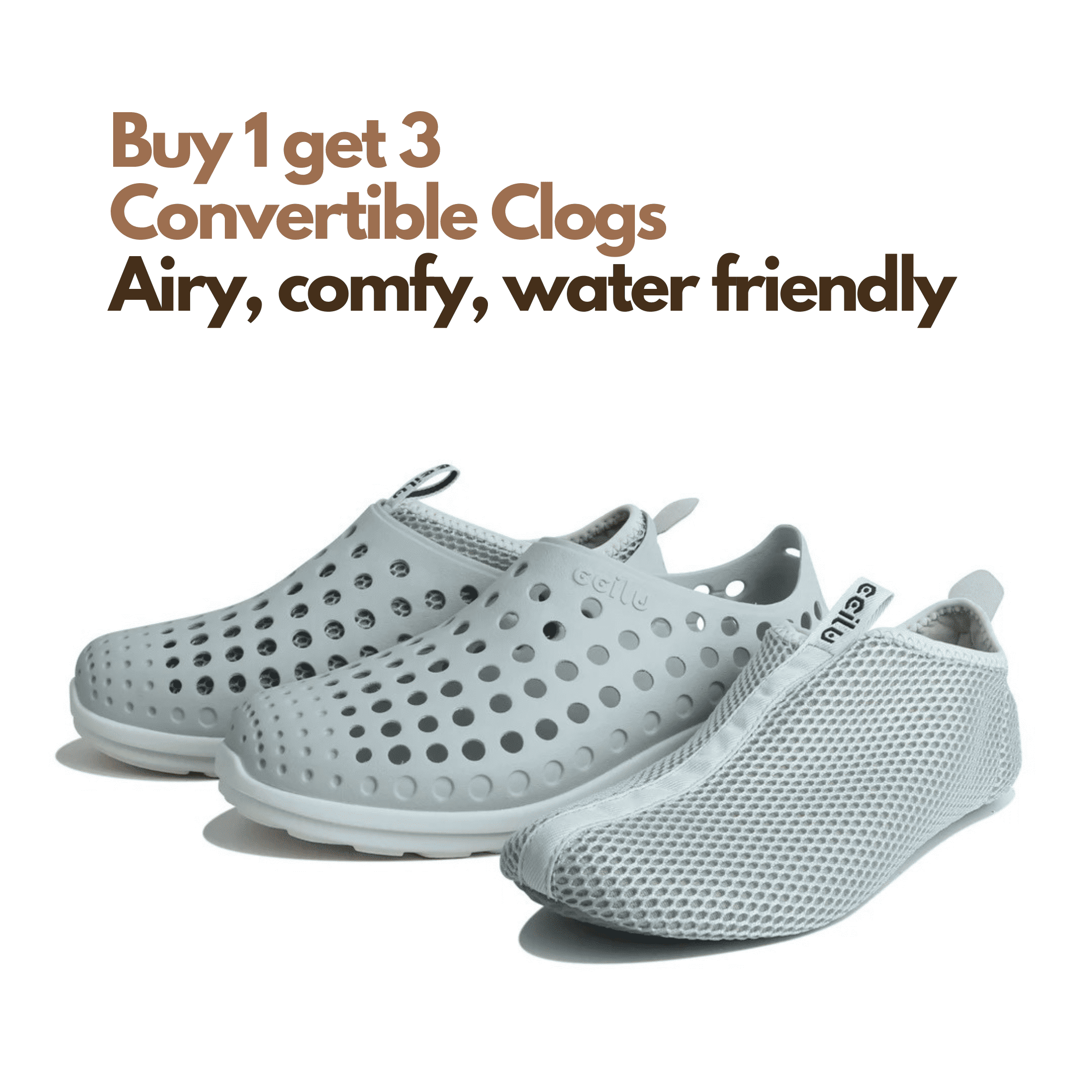 Ccilu Greenplax Fish Women Eco Friendly Clogs Water Shoes With Removable Insoles And Mesh Liners ...