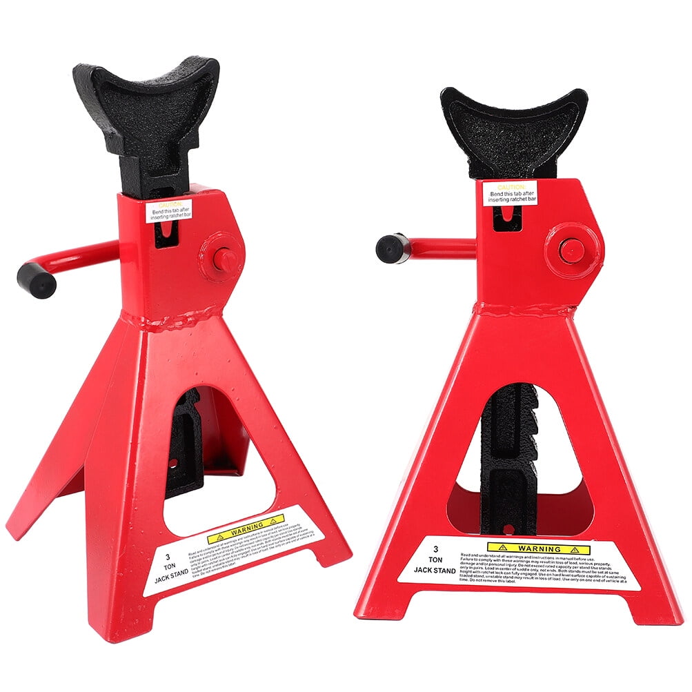 Cciyu Pair of 3 Ton Steel Jack Stands Car Emergency Low Profile Lift ...