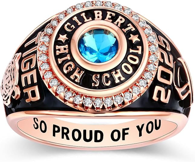 Ccjcinata Custom Class Rings Fully Personalized Class Rings for Women ...