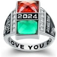 Ccjcinata Customized Sterling Silver High School and College Class Ring ...