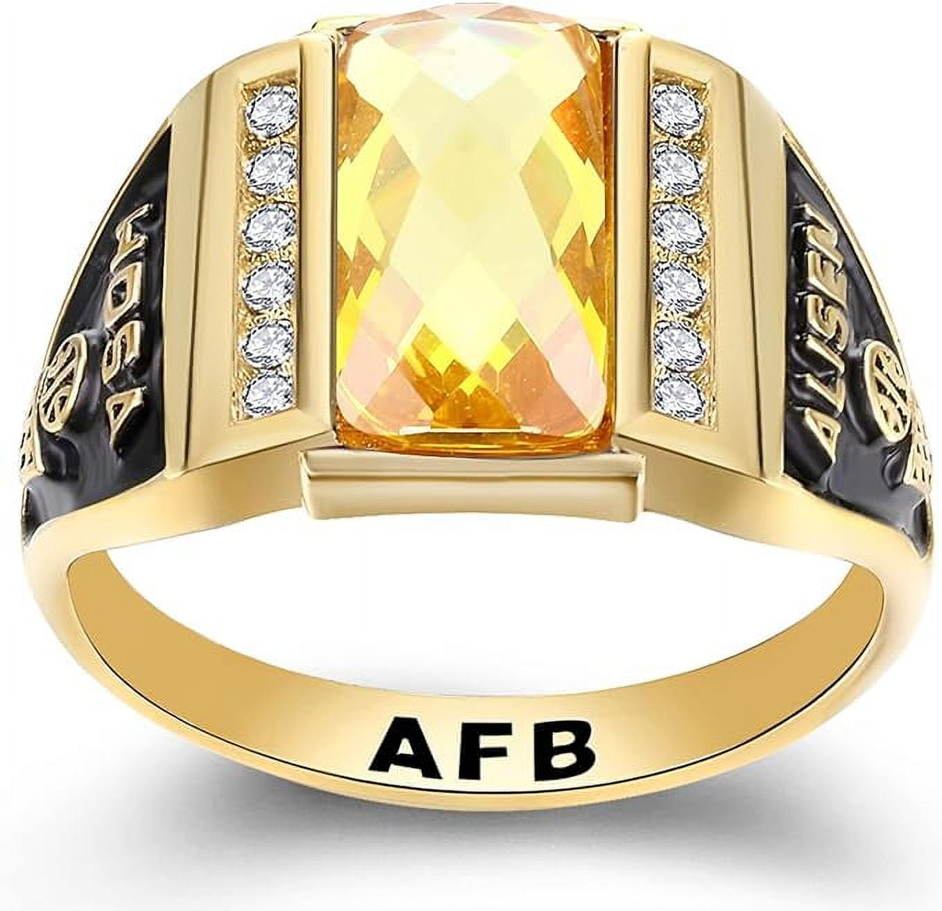 Ccjcinata Customized Sterling Silver High School College Class Ring ...