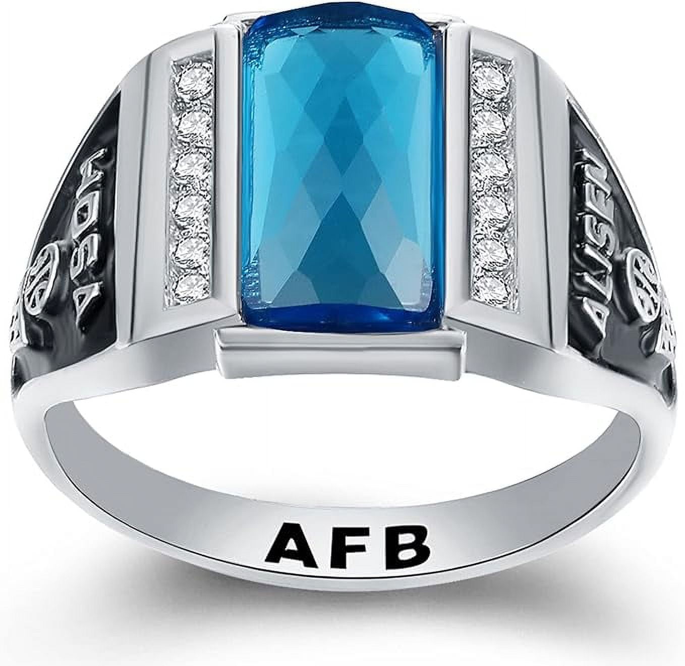 Ccjcinata Customized Sterling Silver High School College Class Ring ...